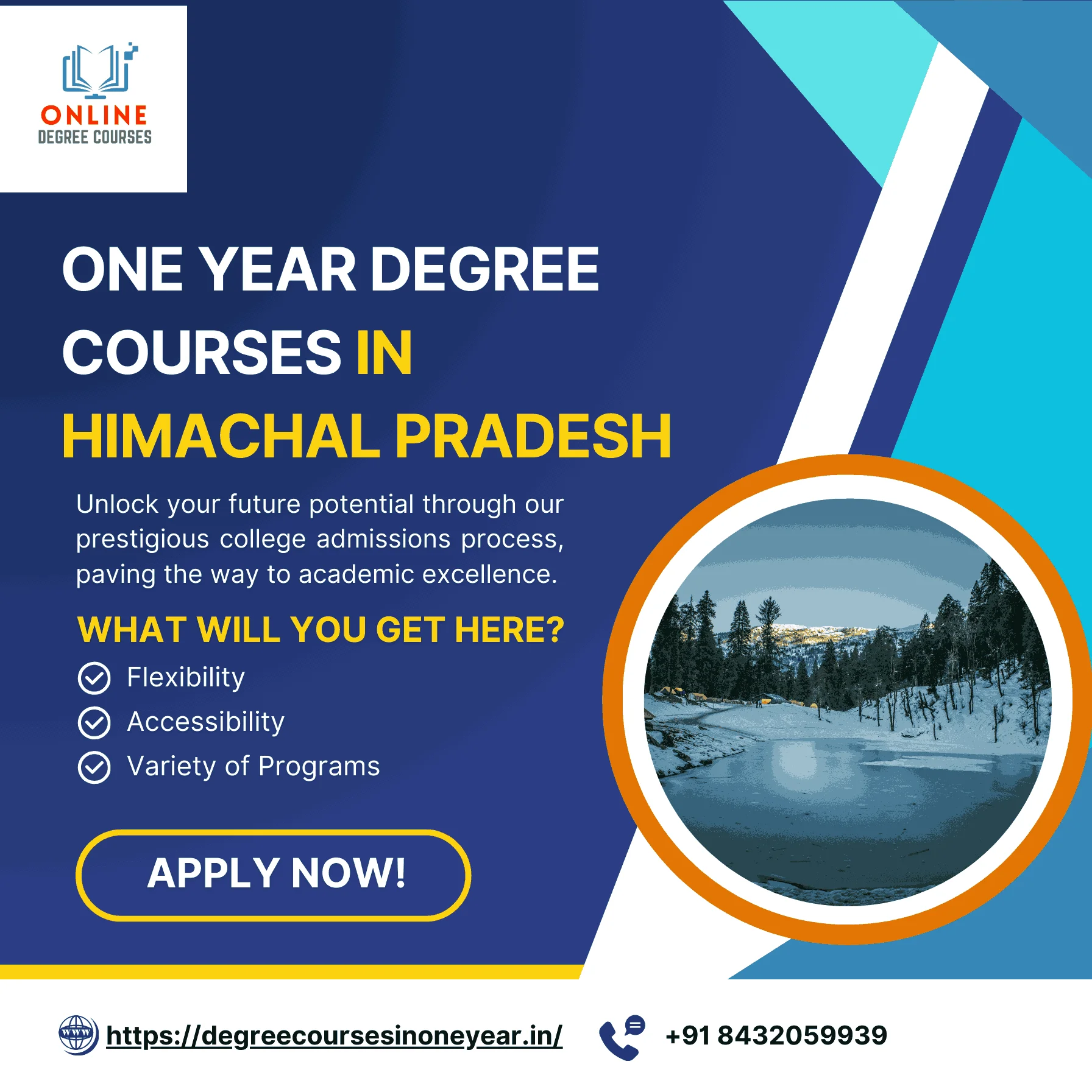 One year degree courses in Himachal Pradesh | One Year degree